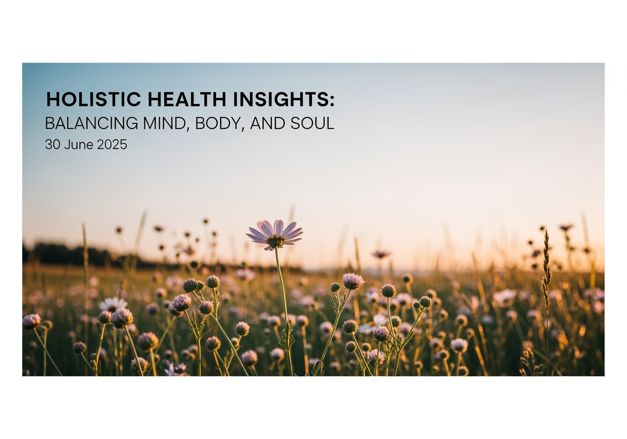 Insistance à la santé holistique: équilibrer l'esprit, le corps et l'âme, 30 juin 2025 | HealthTrip