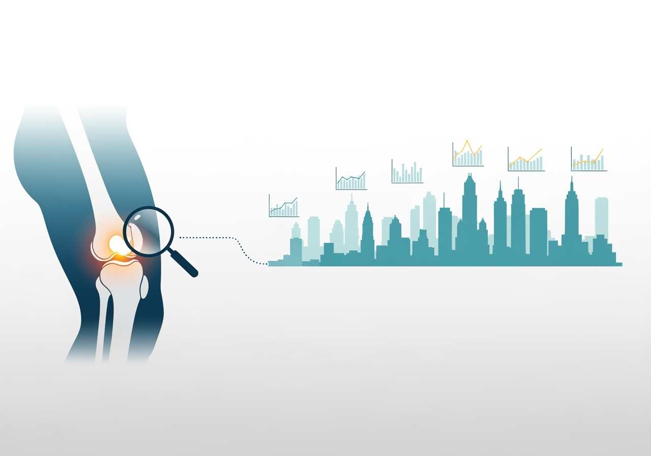 Ihambing ang magkasanib na mga gastos sa kapalit sa buong mga lungsod ...